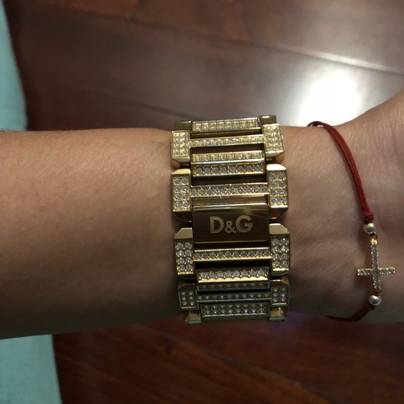 Dolce & Gabbana | Accessories | Swarovski Studded Dolce Gabbana Gold ...